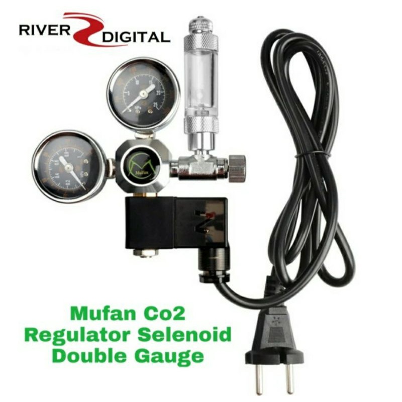 Jual Mufan Co2 Regulator Double / Dual Pressure Gouge Selenoid / Mufan ...