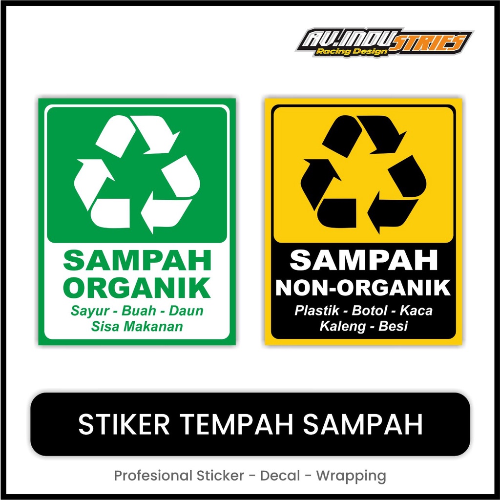 Jual Sticker pengelompokan sampah | Shopee Indonesia