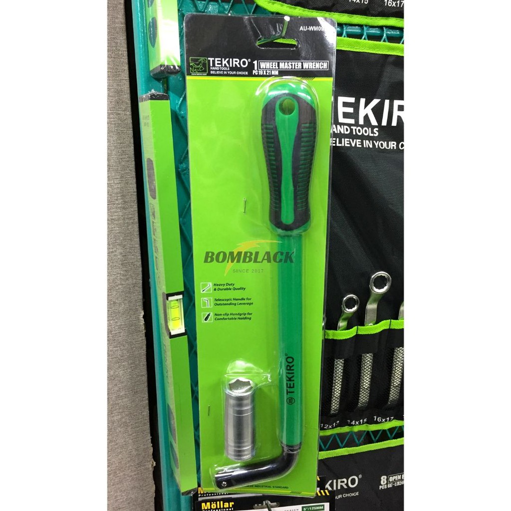 Jual TEKIRO Kunci Roda Tarik 19mm x 21mm Kunci Mur Baut Ban Mobil 19 x ...