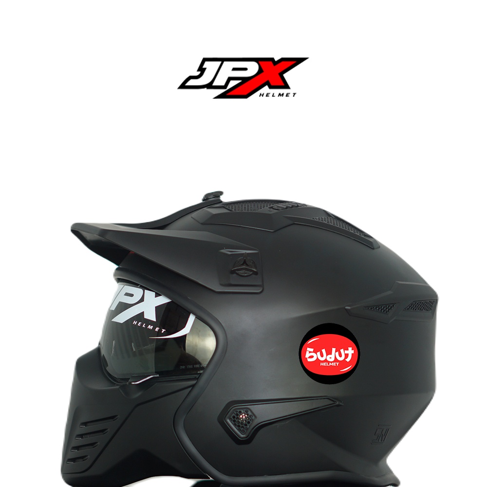 Jual HELM JPX MX726R SOLID ORIGINAL | BLACK DOFF RED | MX726 R CROSSOVER MX 726R | JPX MX 726R ...