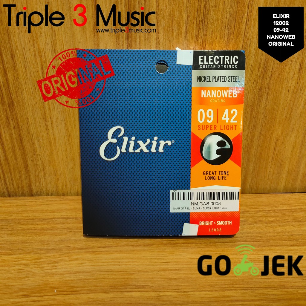 Elixir 12002 09-42 Nanoweb senar gitar elektrik ORIGINAL | Shopee Indonesia