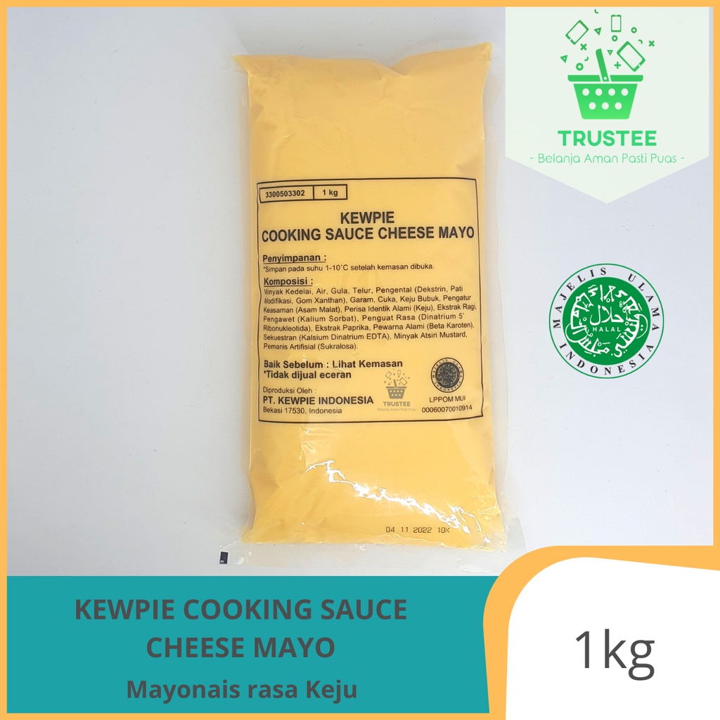 Jual Kewpie Cooking Sauce Cheese Mayo / Saus Mayonnaise Keju HALAL 1kg Indonesia|Shopee Indonesia