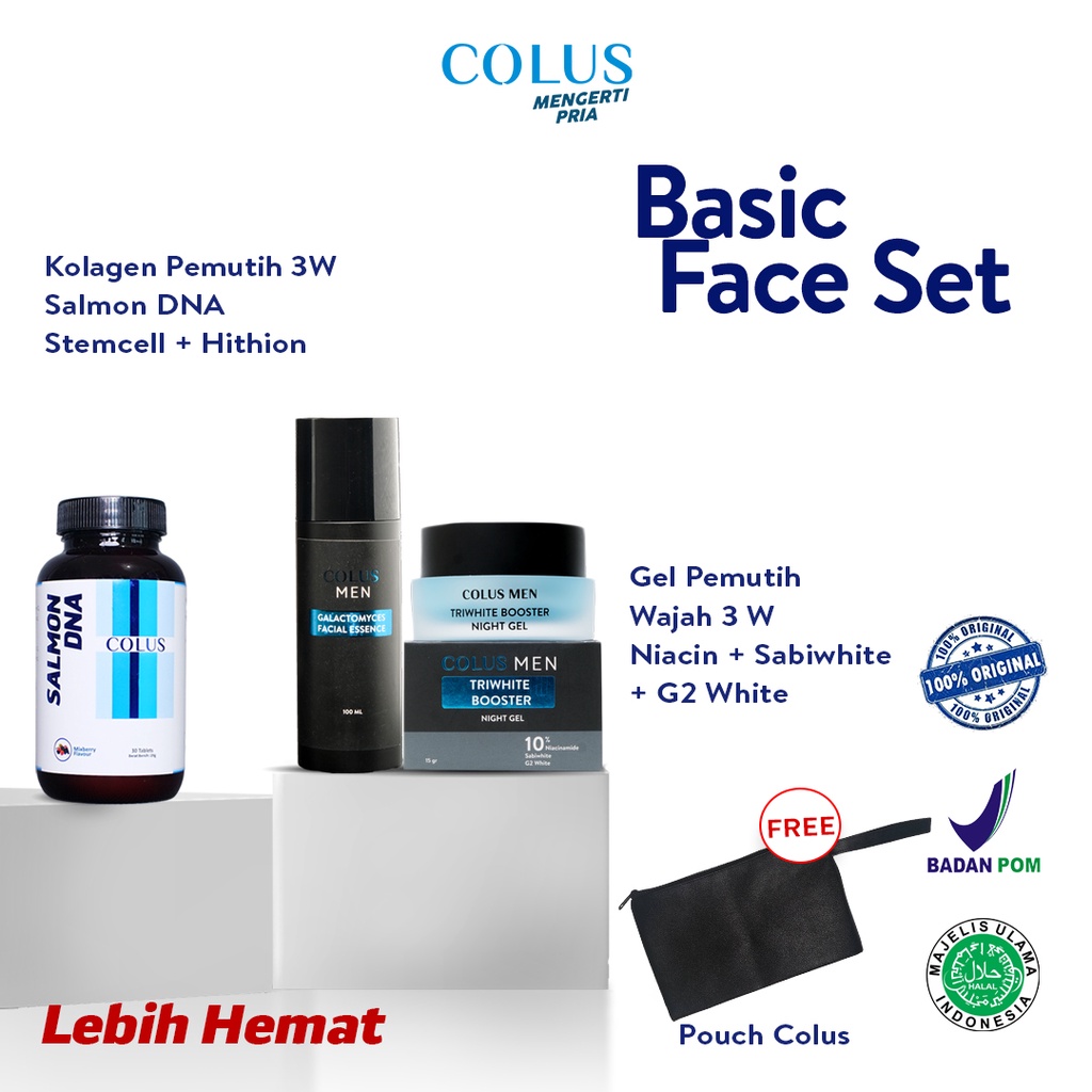 Jual Colus Paket Basic Face Set Collagen - Colus Collagen Salmon DNA ...