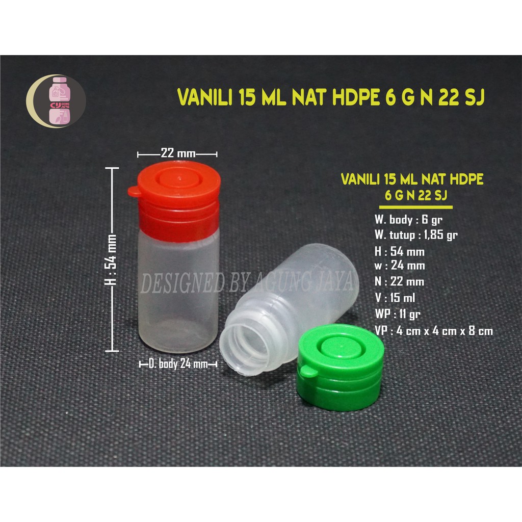 Jual Botol 15 Ml Vanili Hdpe / Botol Vanili / Vanila Botol / Botol ...