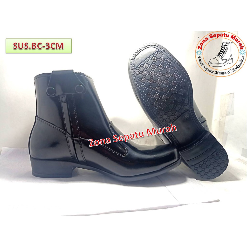 Jual Sepatu pdh polwan seri SUS.BC-3cm asli mengkilap tanpa semir ...
