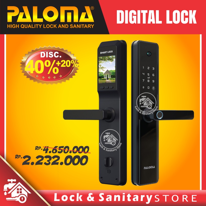 Jual Kunci Elektronik PALOMA DLP 2138 Smart Door Lock Camera Digital ...