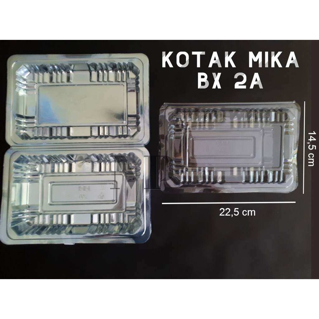 Jual Plastik Mika BX 2A Kotak MIka 50 pcs Box Nasi Kue Dimsum | Shopee ...