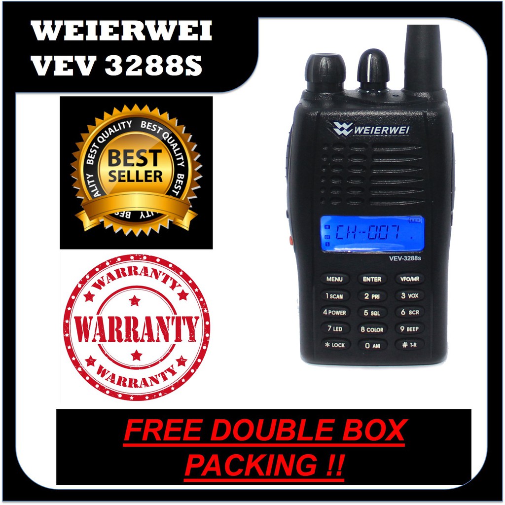 HT Weierwei VEV 3288 S Single Band VHF / VEV-3288S / VEV 3288S Garansi 1 Tahun Servis | Shopee ...