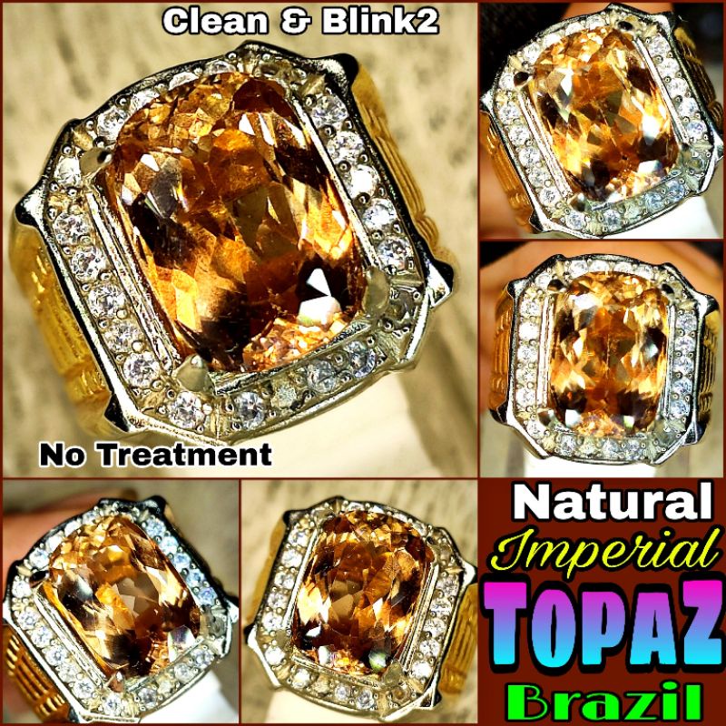 Jual NATURAL IMPERIAL TOPAZ 8,6CT BRAZIL SERTIFIKAT NO TREATMENT Bkn ...