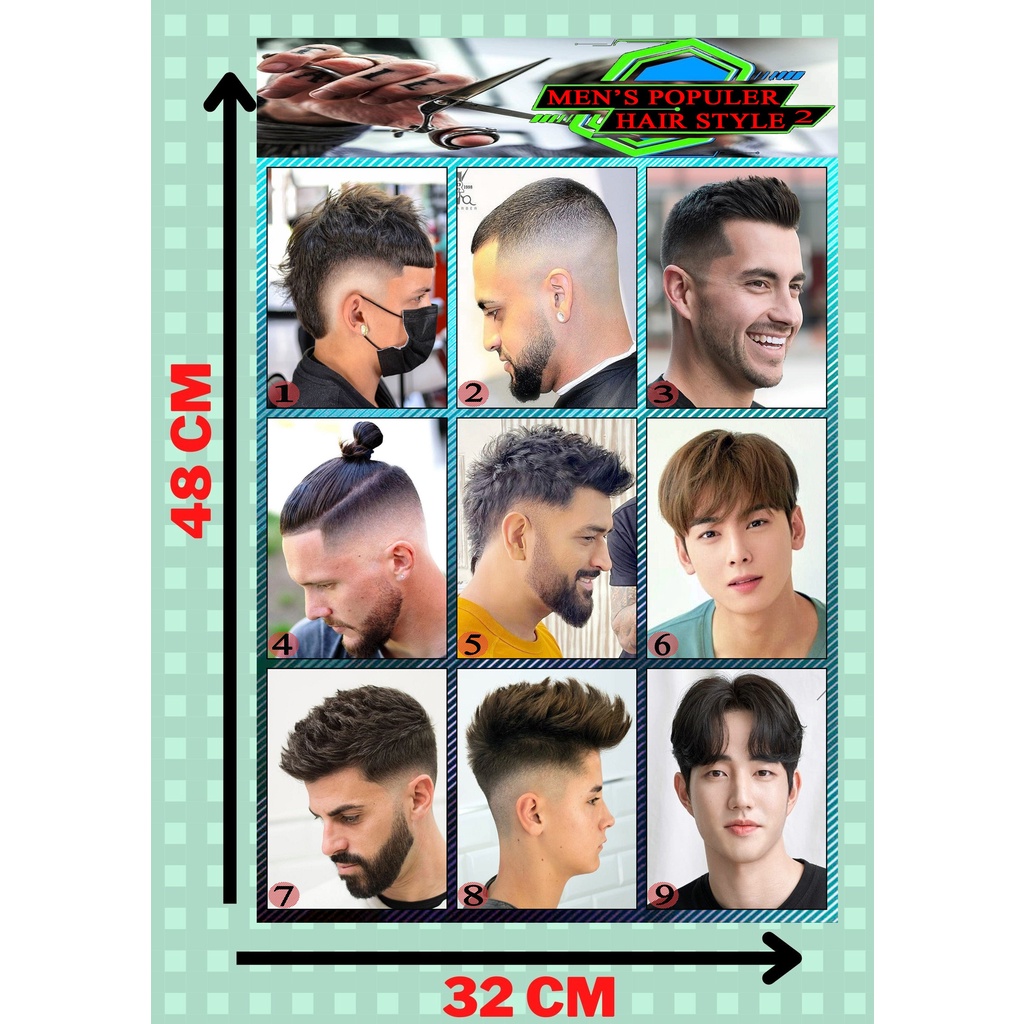 Jual Poster Pangkas Rambut Poster Pangkas Rambut Pria Poster Barbershop ...