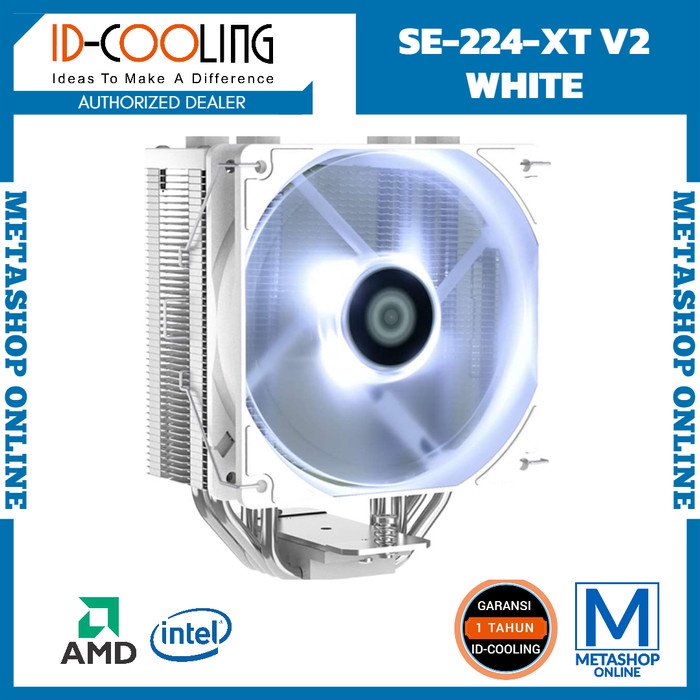 Jual ID-COOLING SE-224-XT WHITE V2 CPU Cooler Fan IDCOOLING AMD INTEL ...