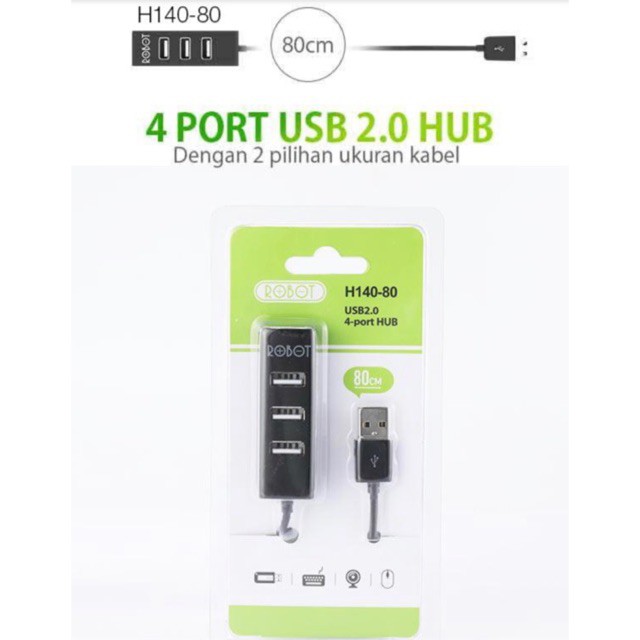 USB HUB Robot H140 4 Ports | Shopee Indonesia