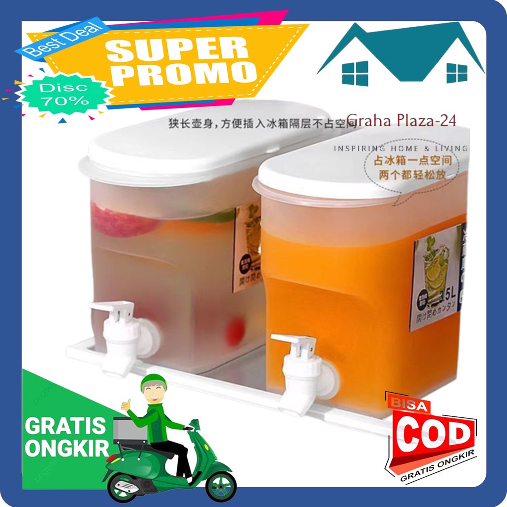 Jual Dispenser Jus Plastik Mini 3.5 Liter / Galon Air Kecil / Ketel ...
