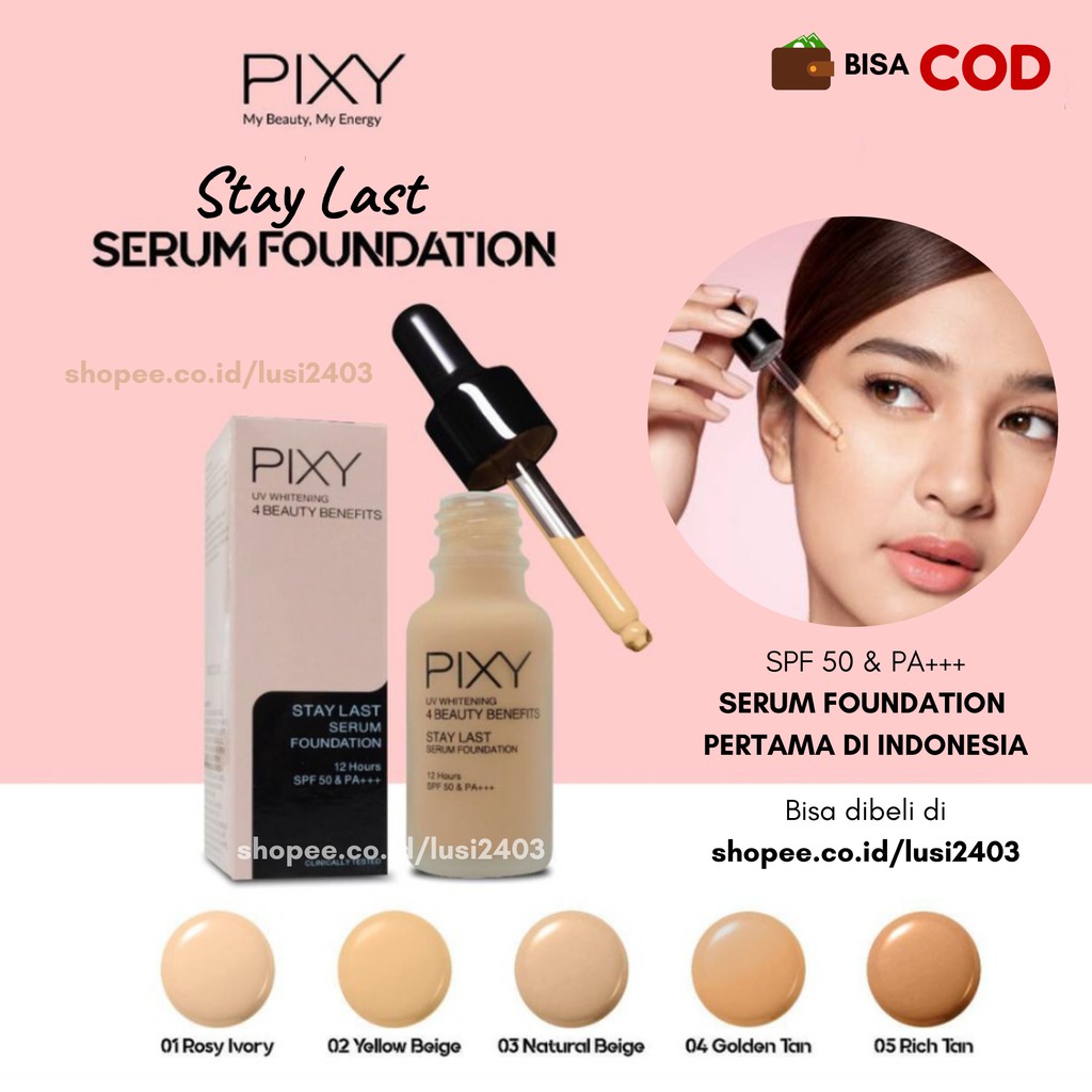 Jual Pixy Stay Last Serum Foundation Indonesia|Shopee Indonesia