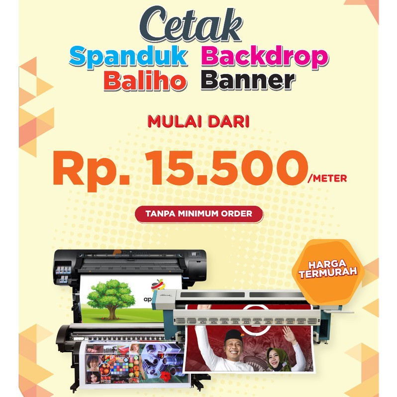 Jual SPANDUK / BANNER MURAH I UKURAN 2X1 METER FREE DESAIN Indonesia ...