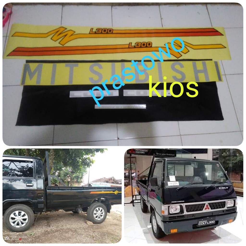 Jual Sticker stiker striping Lis body Mitsubishi COLT L300 new baru set ...
