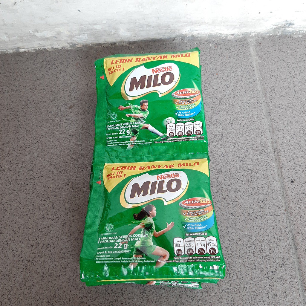 Jual Nestle Milo Sachet 1 Renceng (isi 11 x 22 gr) Indonesia|Shopee ...