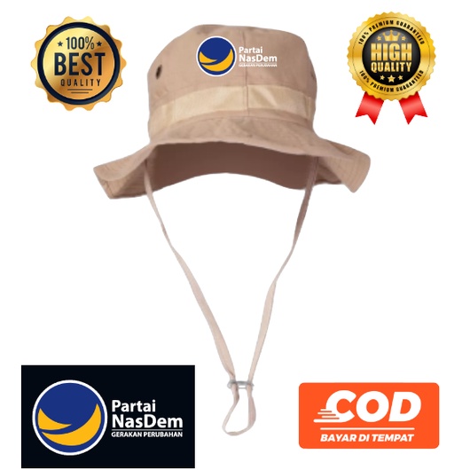 Jual Topi gunung topi rimba partai nasdem v1 bidadari fashion | Shopee ...