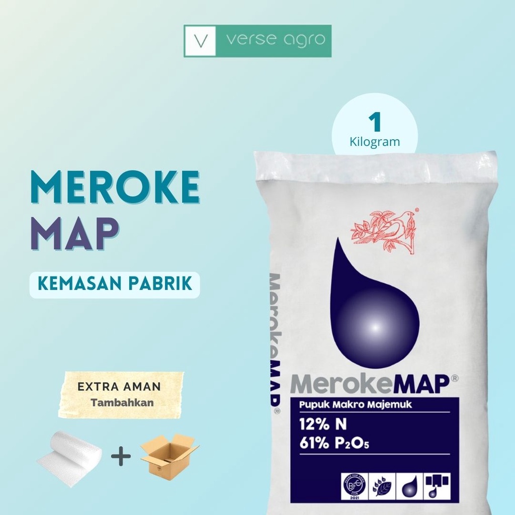 Jual PUPUK MEROKE MAP 1 KG MONO AMMONIUM PHOSPHATE HIDROPONIK GRADE ...