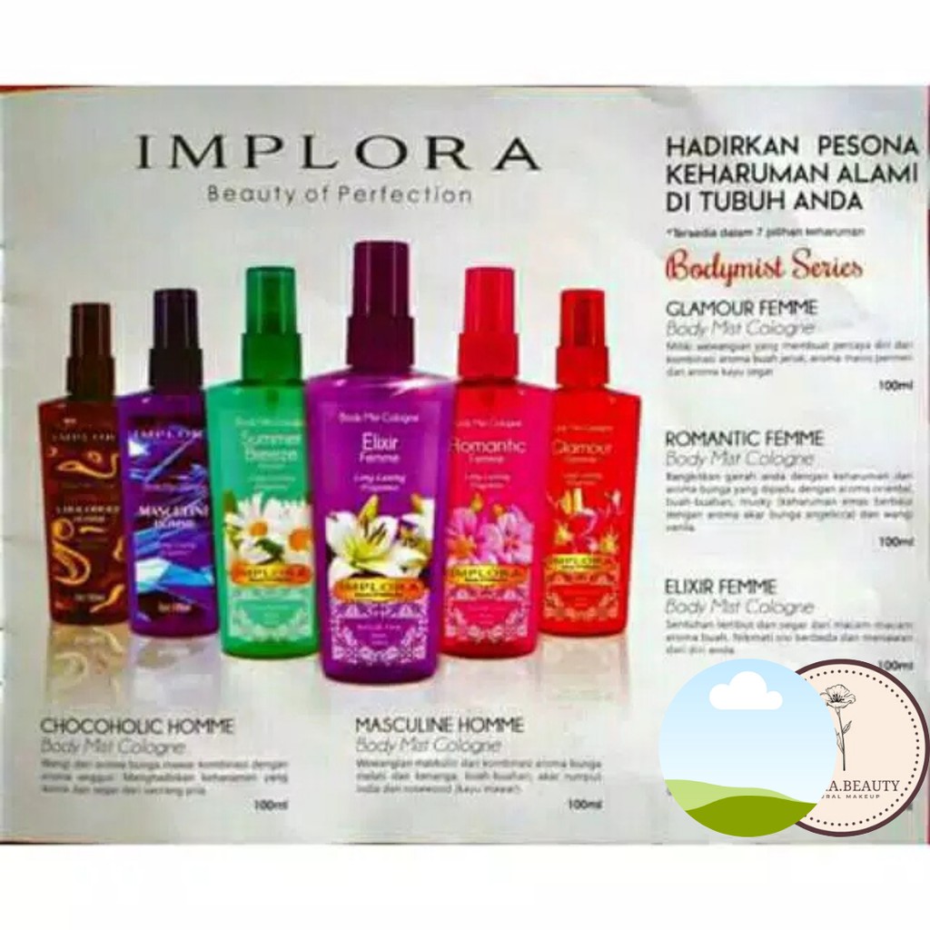 Jual Parfum IMPLORA Body Mist Cologne Original 100ml Indonesia|Shopee ...