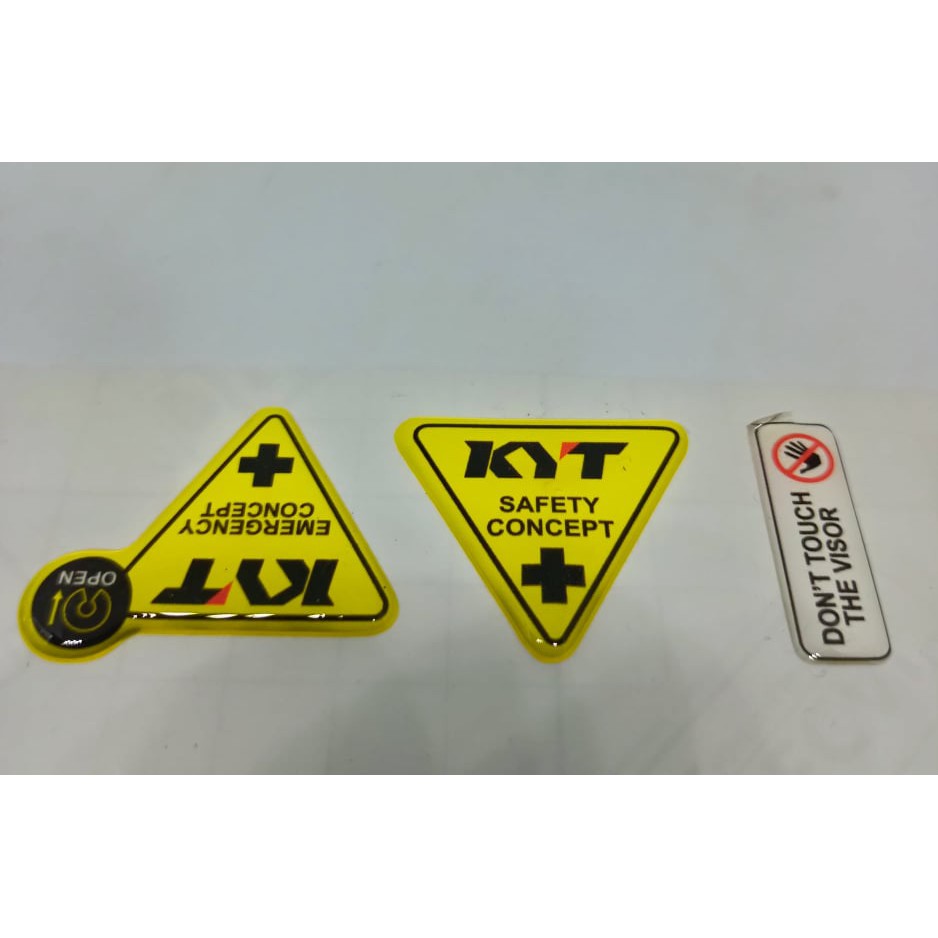 Jual STIKER STICKER VISOR HELM SAFETY CONCEPT KYT EMBLEM TIMBUL RESIN ...