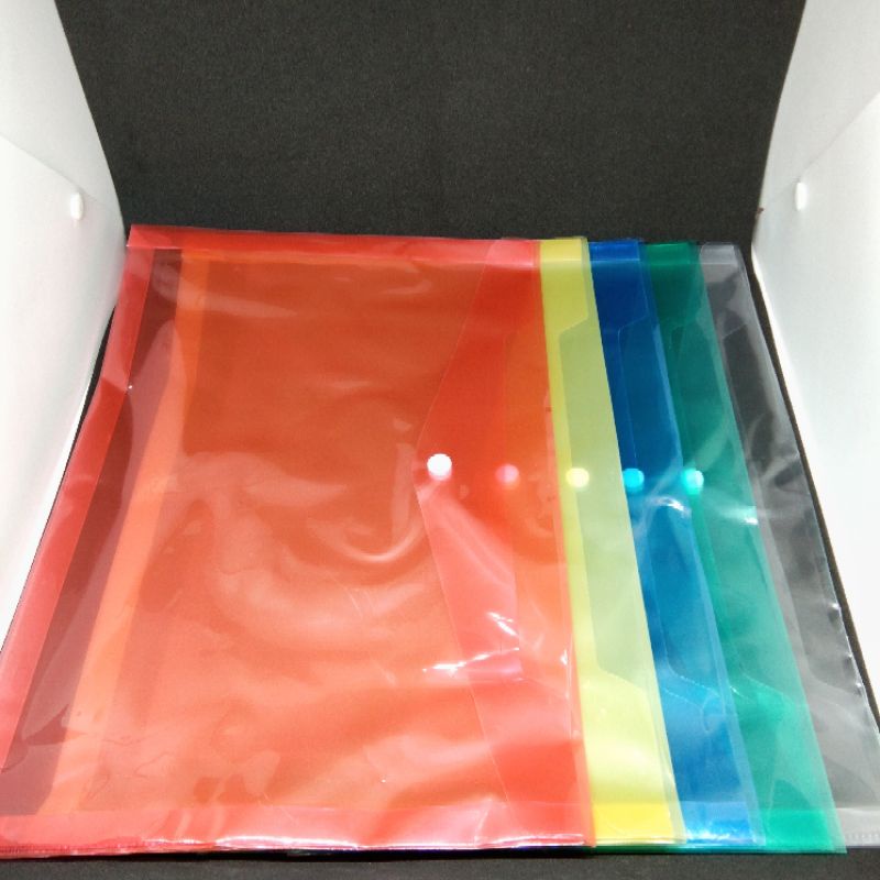 Jual Map Kancing F4 Folio Map Plastik Bening MURAH Penyimpan File ...