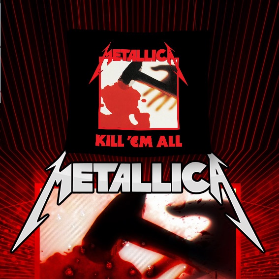 Jual Bendera Band Metallica Album Kill Em All Logo Flag Poster Kain Indonesia|Shopee Indonesia