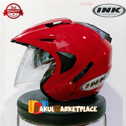 Jual Helm INK JP KW ( Merah Ferrari Metalik ) | Shopee Indonesia