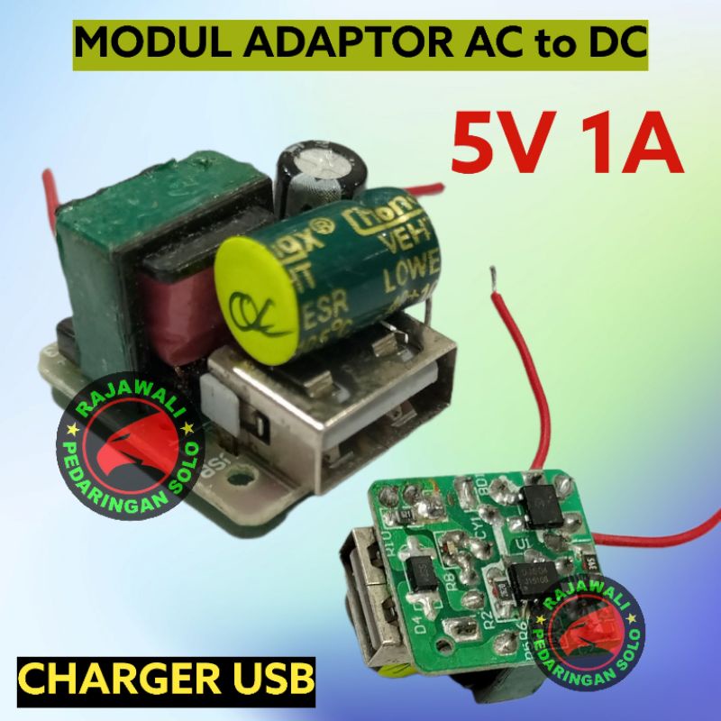 Jual MODUL ADAPTOR CHARGER AC TO DC USB 5V 1A Indonesia|Shopee Indonesia