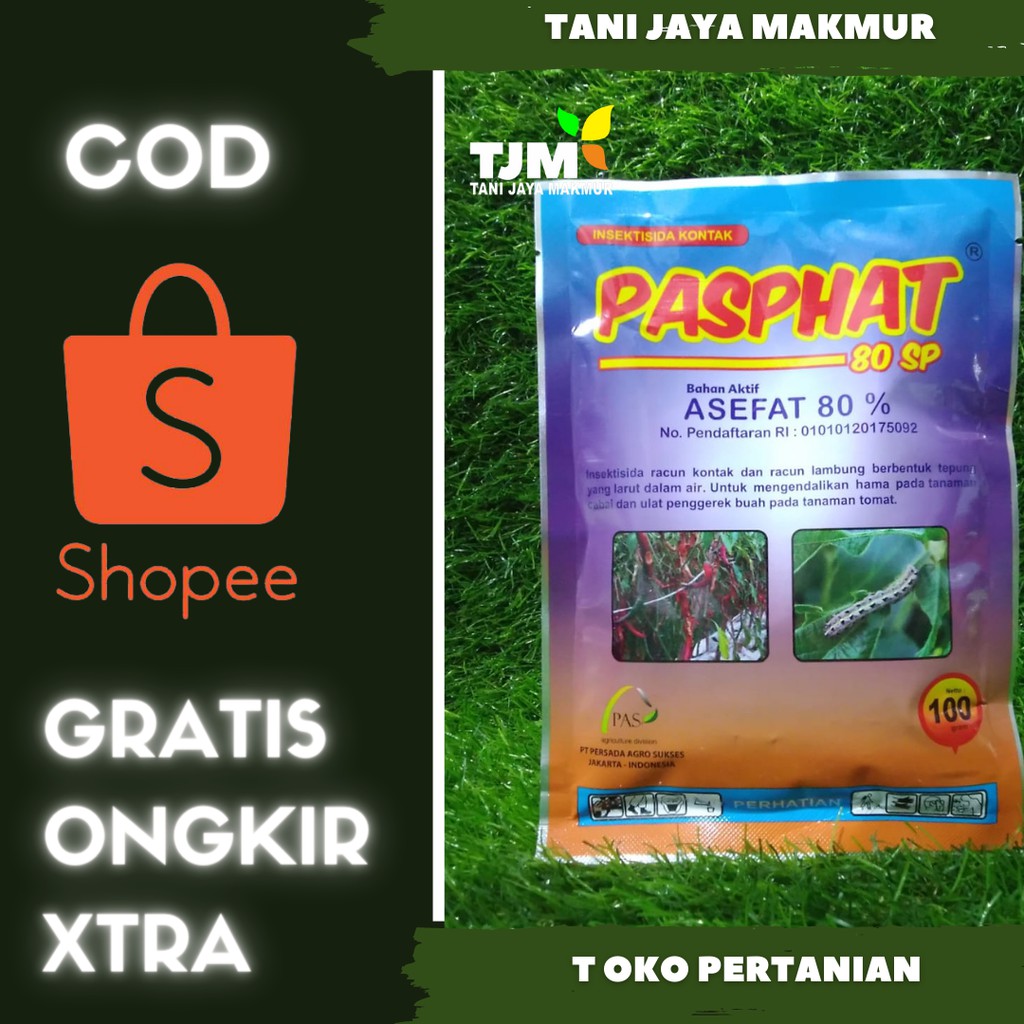 Jual PASPHAT 80WP 100gram - bahan aktif asefat / PESTISIDA INSEKTISIDA ...