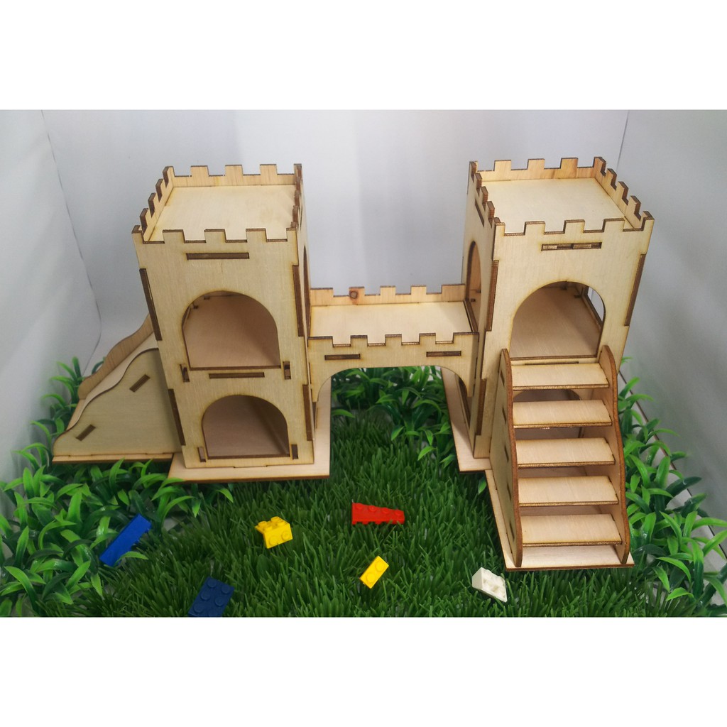 Istana hamster rumah hamster castle kandang hamster kayu | Shopee Indonesia