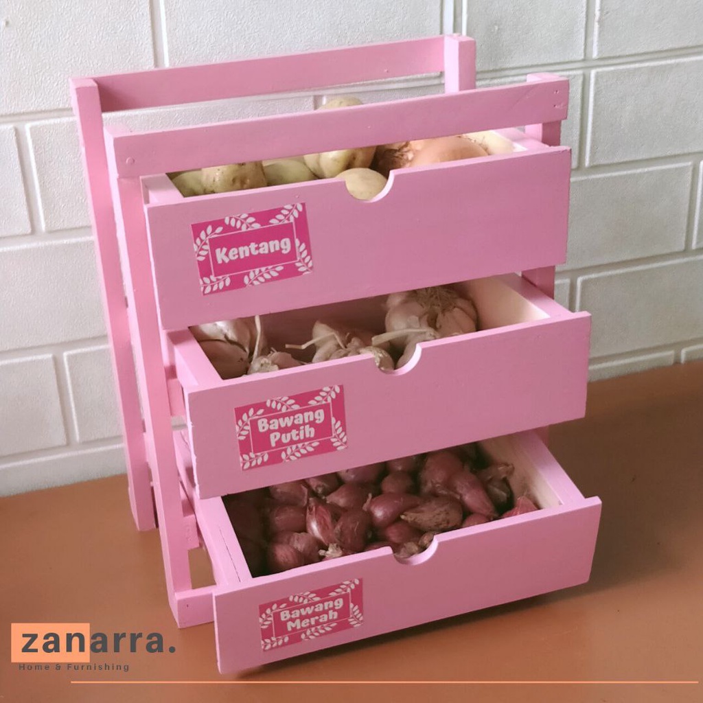 Jual Rak Bawang Susun Tempat Bawang Keranjang Bumbu Dapur Serbaguna ...