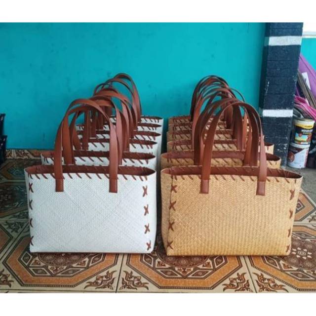Jual TAS Pandan KEPANG SULAM X / Tas Anyaman / Tas Mendong / Tas Etnik ...
