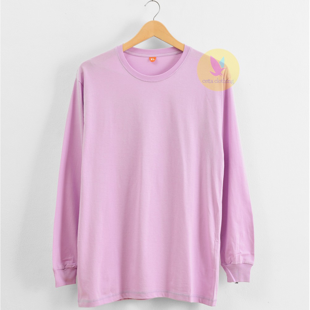 Jual BAJU KAOS POLOS PINK BABY LENGAN PANJANG COTTON COMBED 30S ... Jual BAJU KAOS POLOS PINK BABY LENGAN PANJANG COTTON COMBED 30S ...