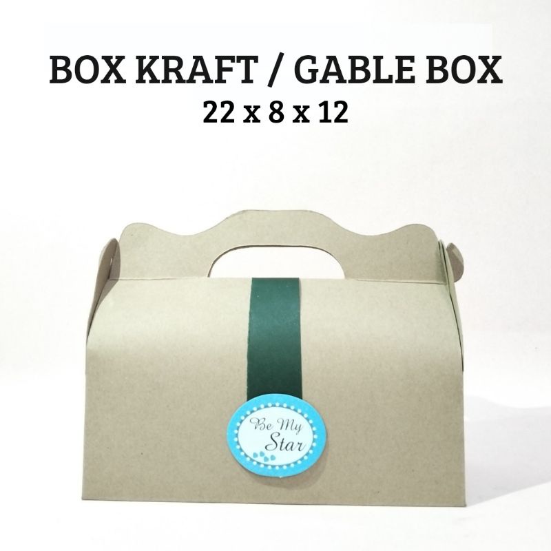 Jual Box Gable Kraft / Box Kraft jinjing / Box Coklat / Tas kraft Box ...