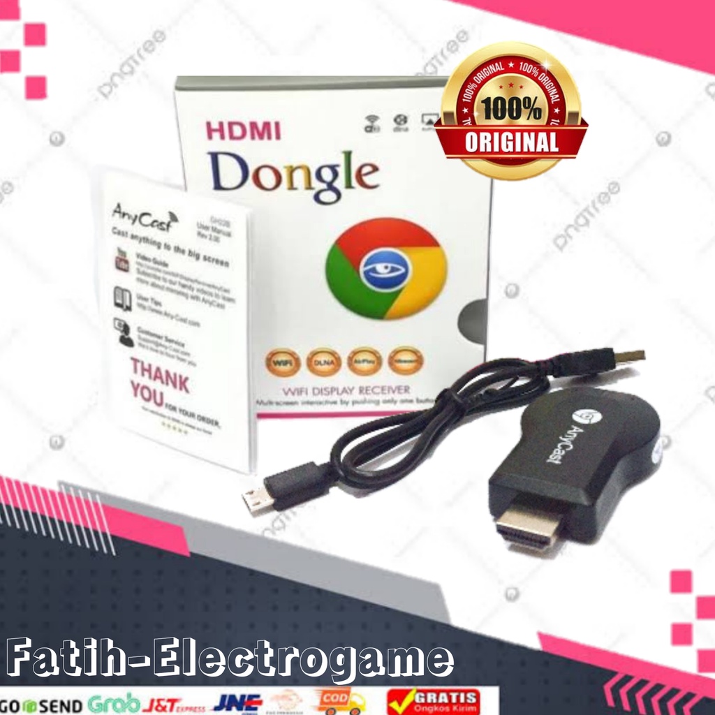 Jual ANYCAST DONGLE SCREEN MIRRORING HP KE TV LED/LCD ALAT UNTUK ...
