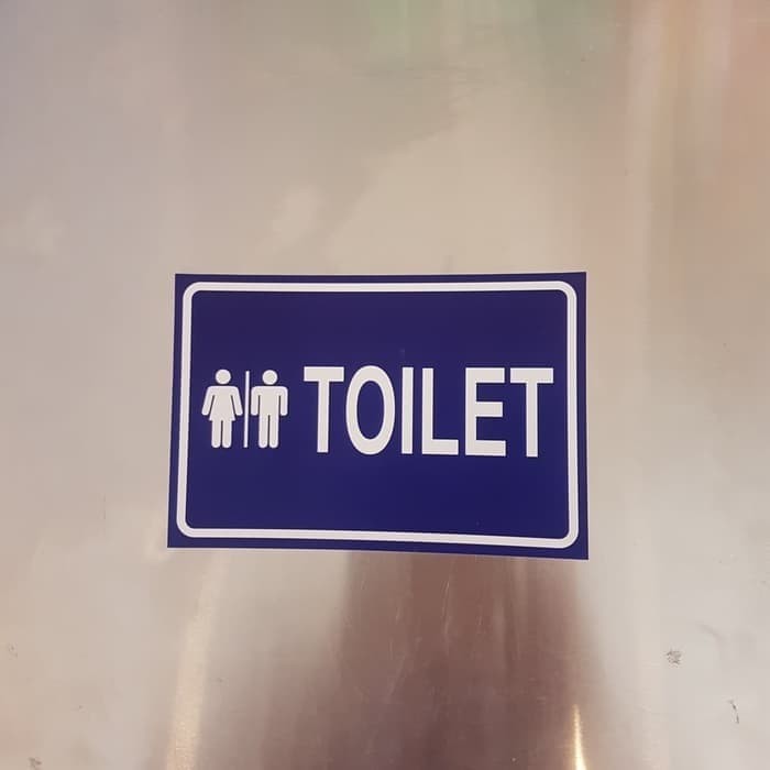 Jual SIGN STICKER TOILET 15X10CM K3 RAMBU SAFETY stiker Tahan lama ...