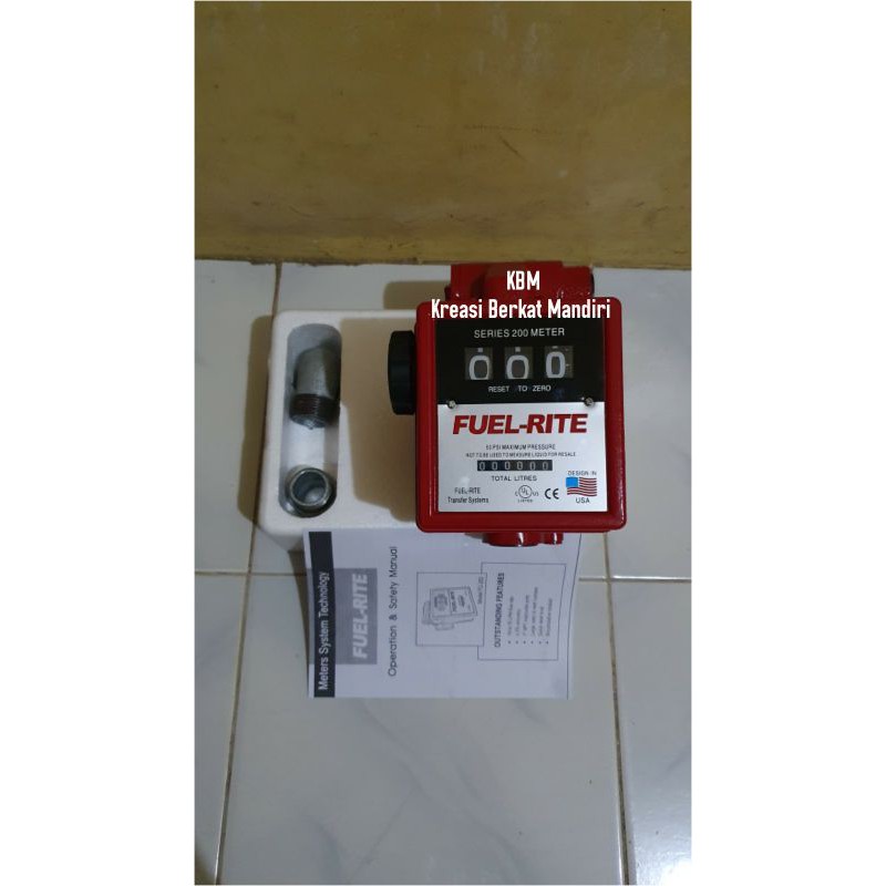 Jual FUEL-RITE 1 INCH 3 DIGIT SERIES 200 DN25 MM / FLOW METER FUEL-RITE ...