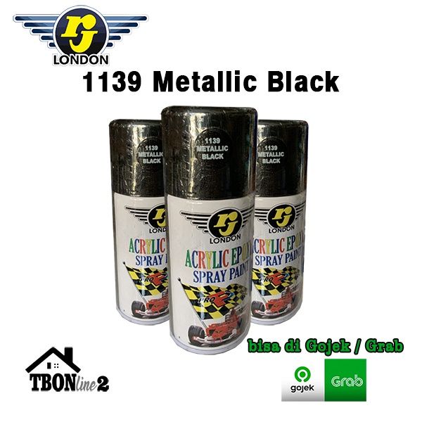 Jual CAT SEMPROT RJ LONDON 300CC METALLIC BLACK KODE 1139 PILOX PYLOX ...