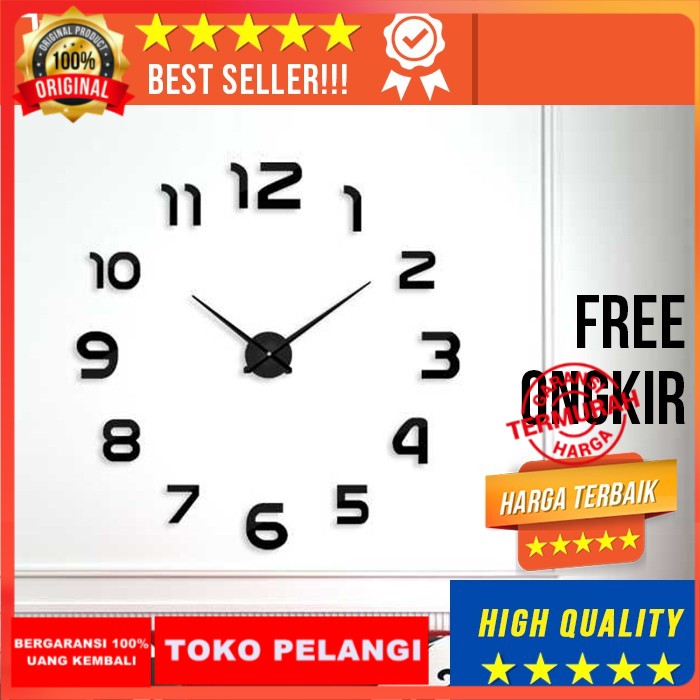 Jual JAM DINDING BESAR SILENT ANGKA SIMPEL MOVE TANPA SUARA JAMDINDING ...