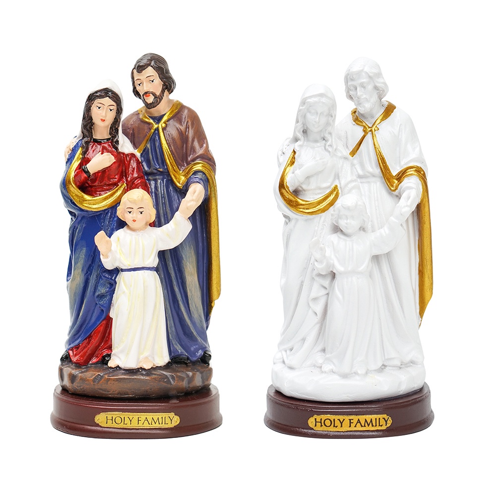 Jual Patung Rohani Keluarga Kudus Italian Holy Family + Plat Besi 17cm ...