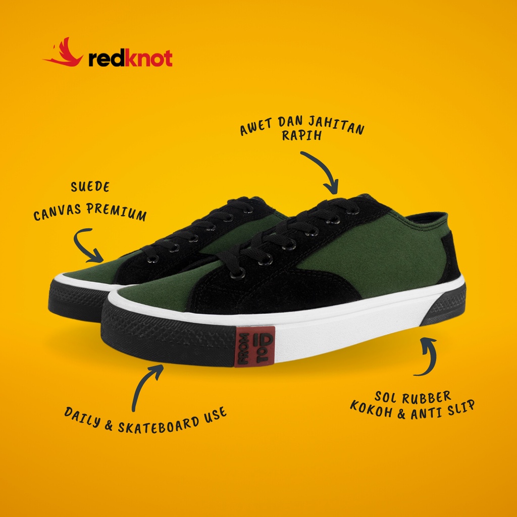 Jual Redknot Melvin Army Sepatu Sneakers Pria Cocok Untuk Skateboard ...