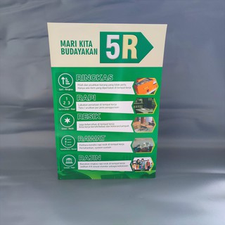 Jual Poster Budayakan 5R | Poster Mari Kita Budayakan 5R Indonesia ...