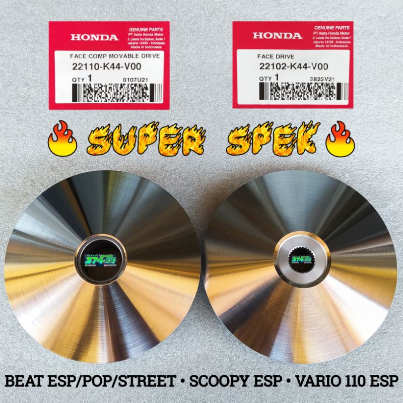 Jual PULLEY RUMAH ROLLER + KIPAS CUSTOM BUBUT RACING ( SUPER SPEK ) BEAT ESP, BEAT POP ESP ,BEAT ...