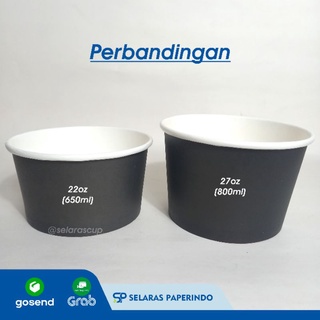 Jual ISI 100pcs | Paper bowl 650 ml - paperbowl 650ml - paper cup ...