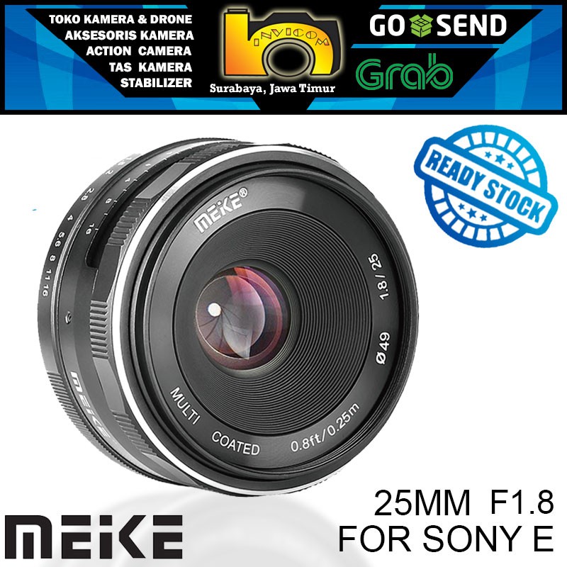 Jual Lensa Meike 25mm F1.8 For Mirrorless Sony E-Mount | Shopee Indonesia