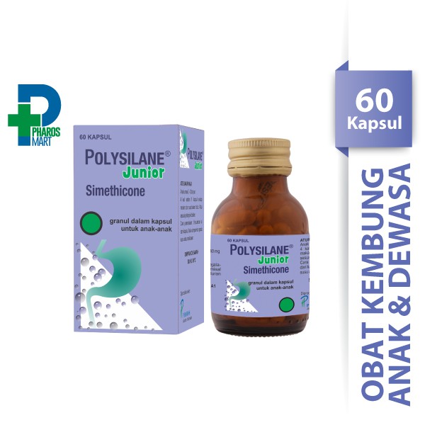 Jual Polysilane Junior - 1 Box isi 60 Kapsul - Obat Kembung Anak dan ...