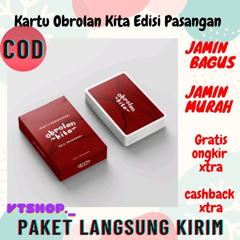 Jual V500 - Kartu Permainan Obrolan Kita - Edisi Pasangan - Kartu Pertanyaan Mirip Kartu Truth ...