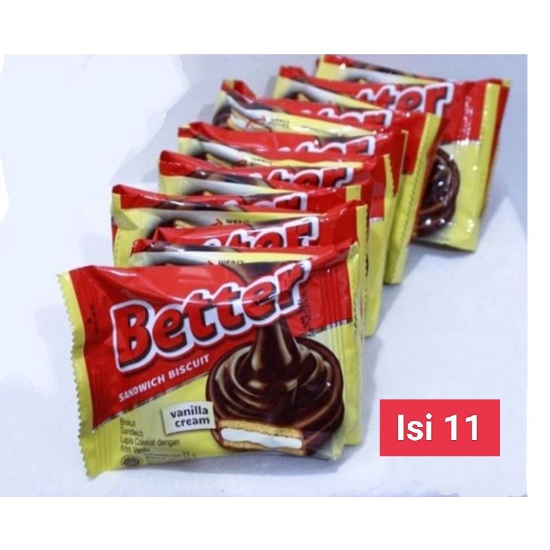 Jual Better Sandwich Biskuit 27gr 1 pak isi 10 / Roma Better | Shopee ...