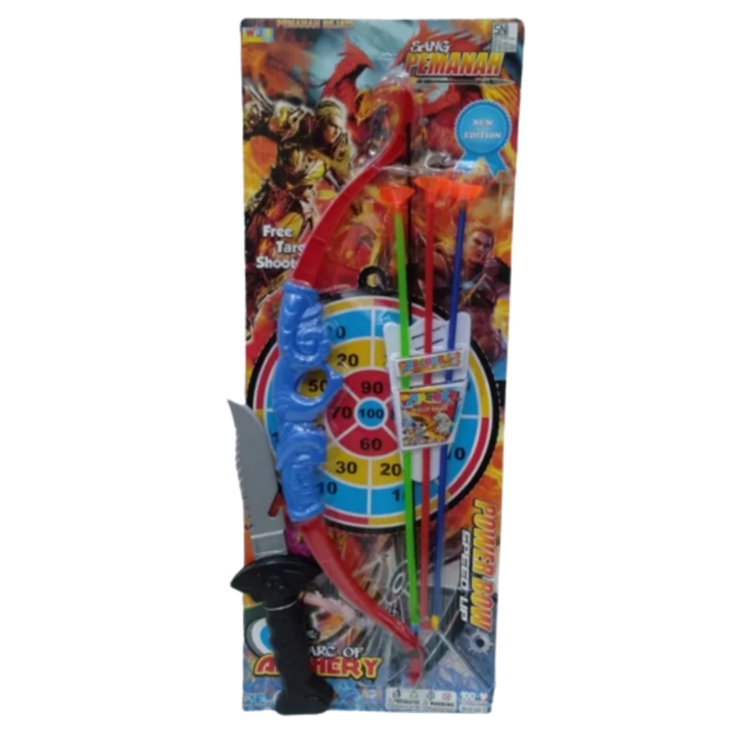 Jual Mainan Anak Laki Laki 1 Set Panah Panahan Power Bow Busur Arrow ...